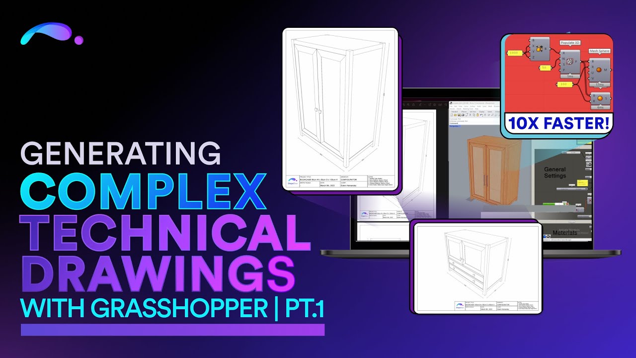 How To Generate Complex Technical Drawings w/ Grasshopper | Pt. 1 - YouTube