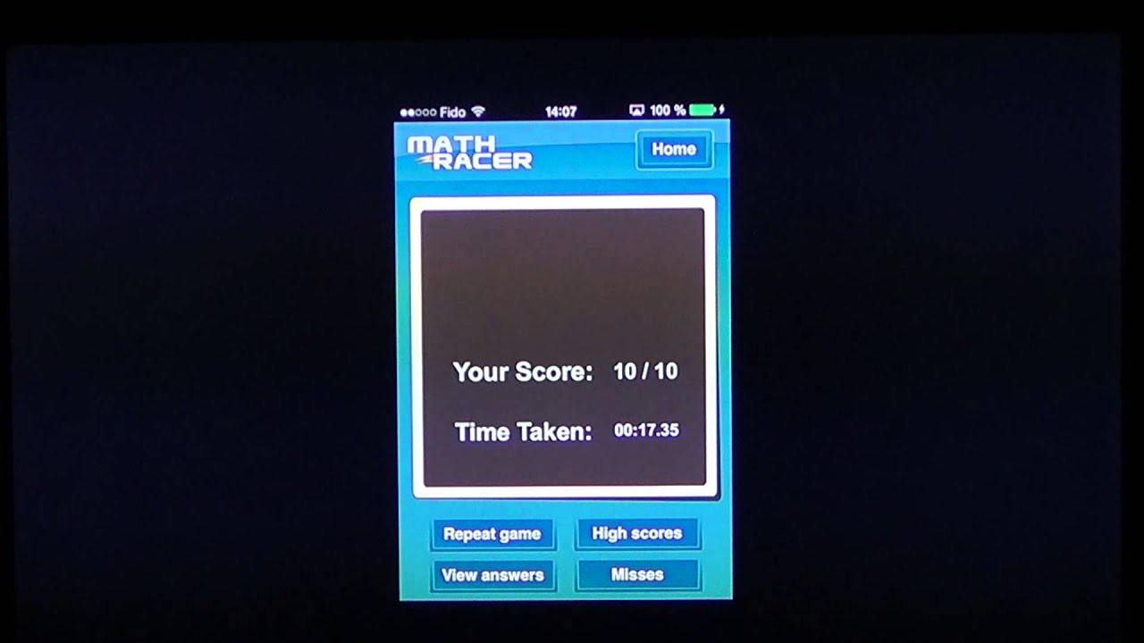Ipad Iphone Math Racer app review - YouTube