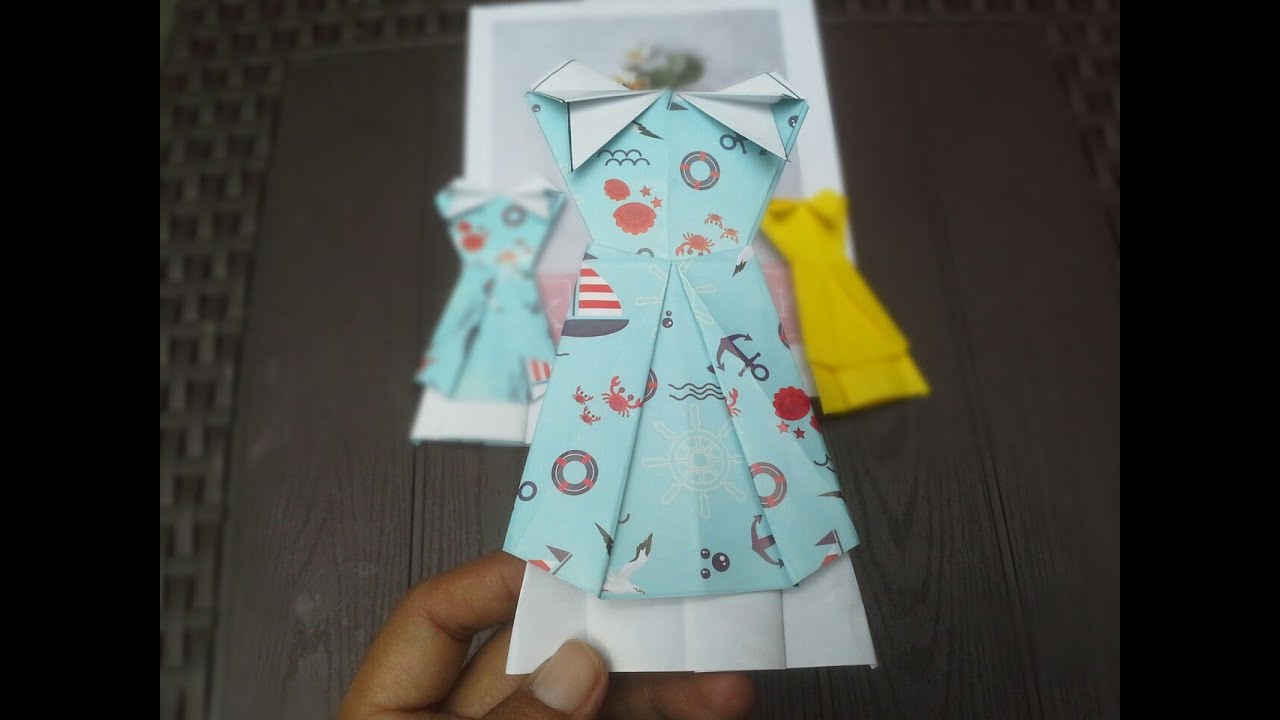 Cara membuat Origami Baju | How To Make Cute Origami Dresses Easily ...