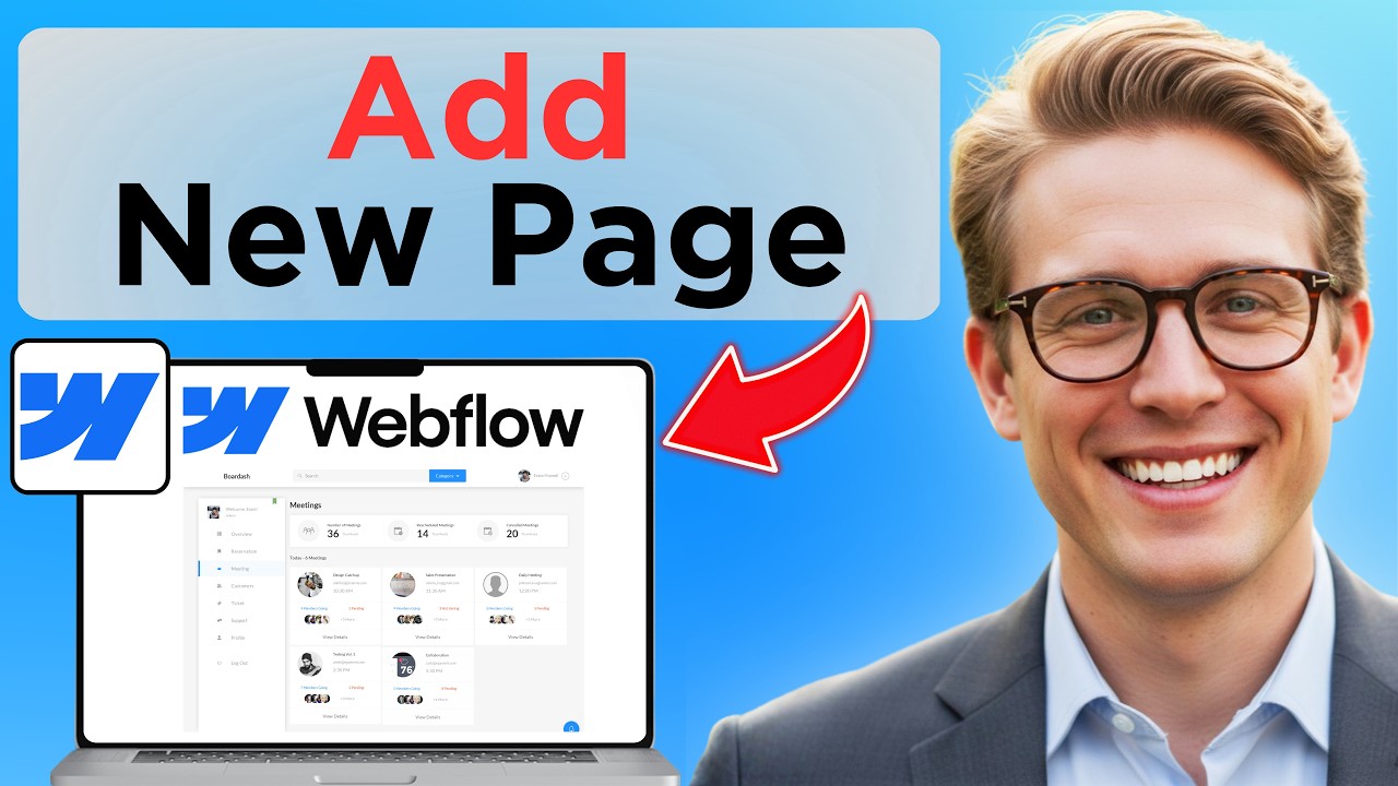 How to Add New Page in Webflow (Easy Guide) - YouTube