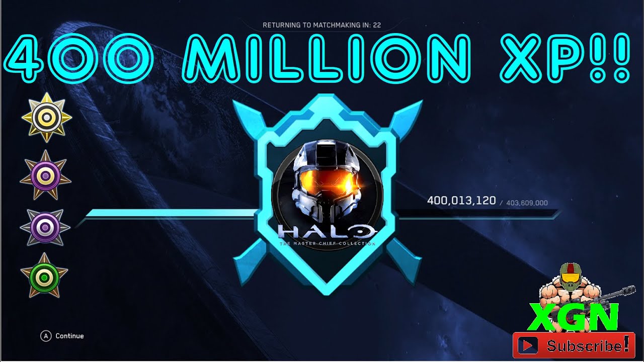 Halo MCC 400 Million XP achieved!! Tour 10 (Diamond 4) Rank - YouTube
