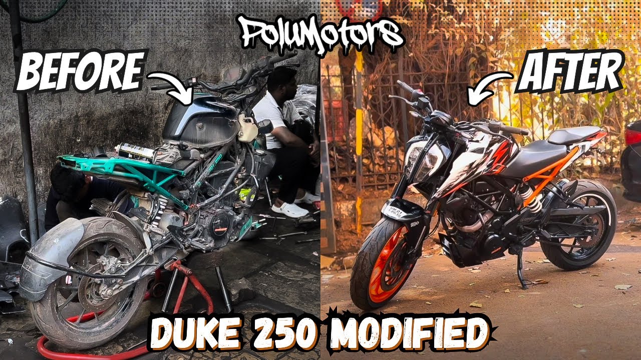 Ktm Duke Modification 🤯| Bike Modification Full Video 🚀| #polumotors # ...