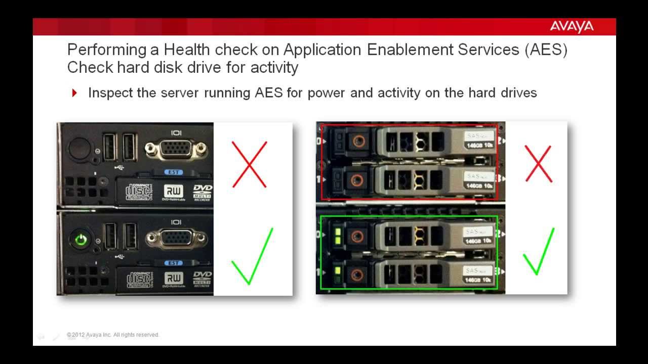 Performing a Health check on Avaya Aura® Application Enablement ...