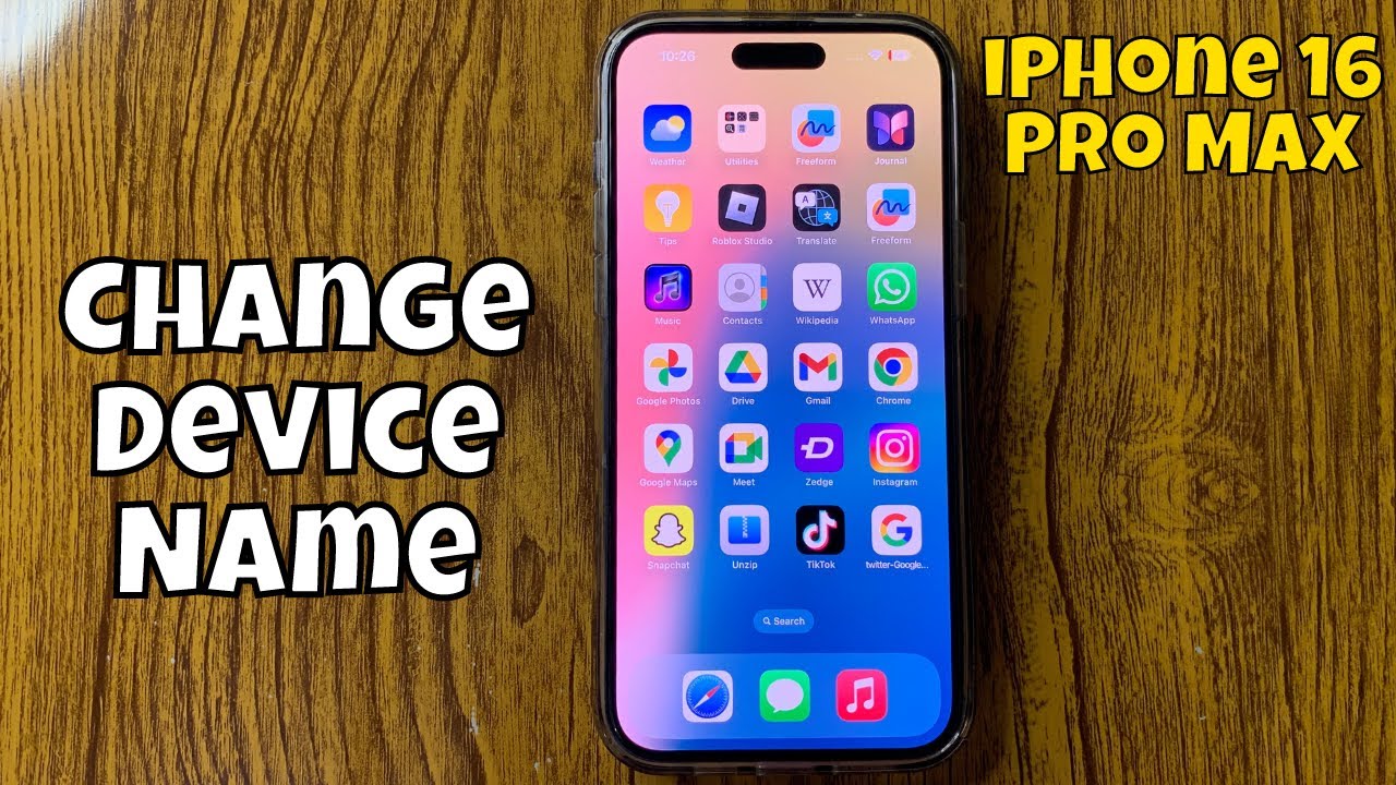 How To Rename (Change Device Name) iPhone 16 Pro Max - YouTube