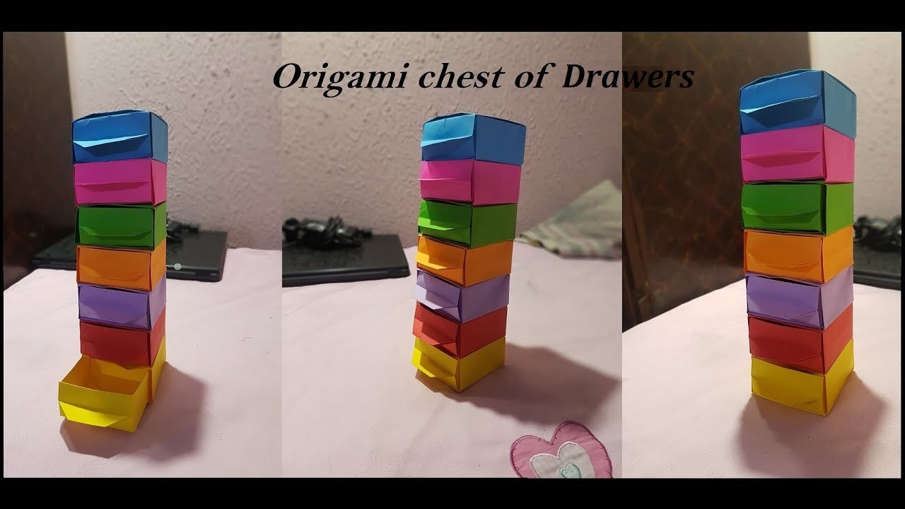 Origami | DIY Origami Chest of Drawers | Tutorial | How to make | Paper ...