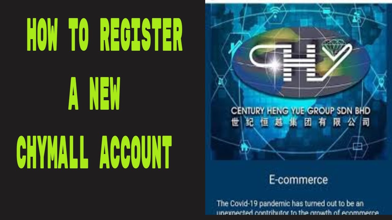 How To Register A New Chymall Account - YouTube