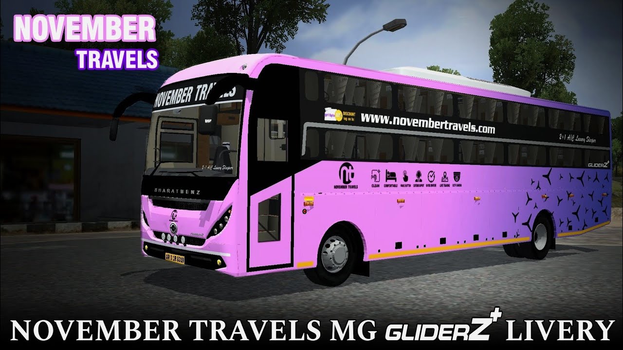 November travels MG GliderZ+ Livery for Bussid | Mg GliderZ+ livery for ...