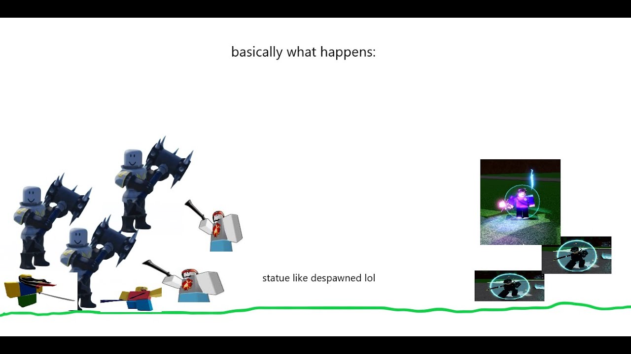 defend the statue credits battle wave | roblox - YouTube