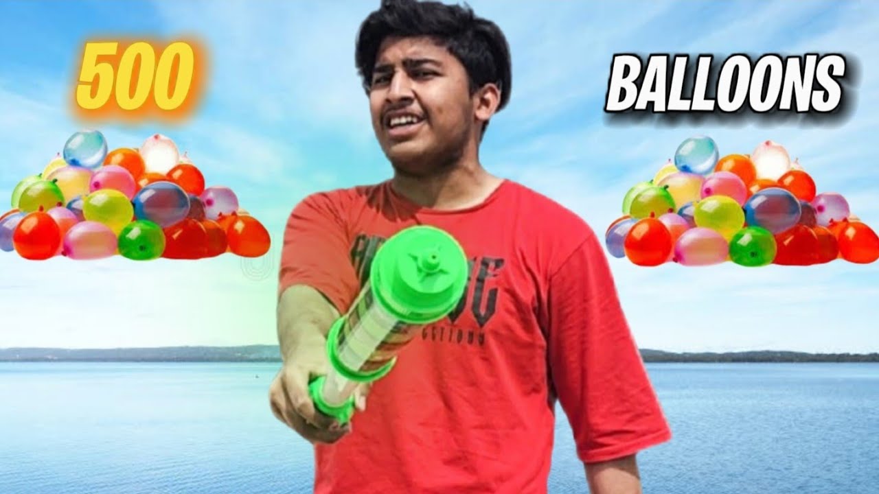TOOK THE CHALLENGE OF INFLATING 500🎈 BALLOONS - YouTube