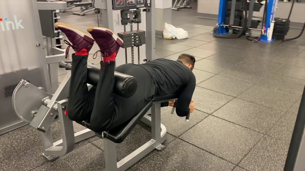 laying hamstring curls - YouTube