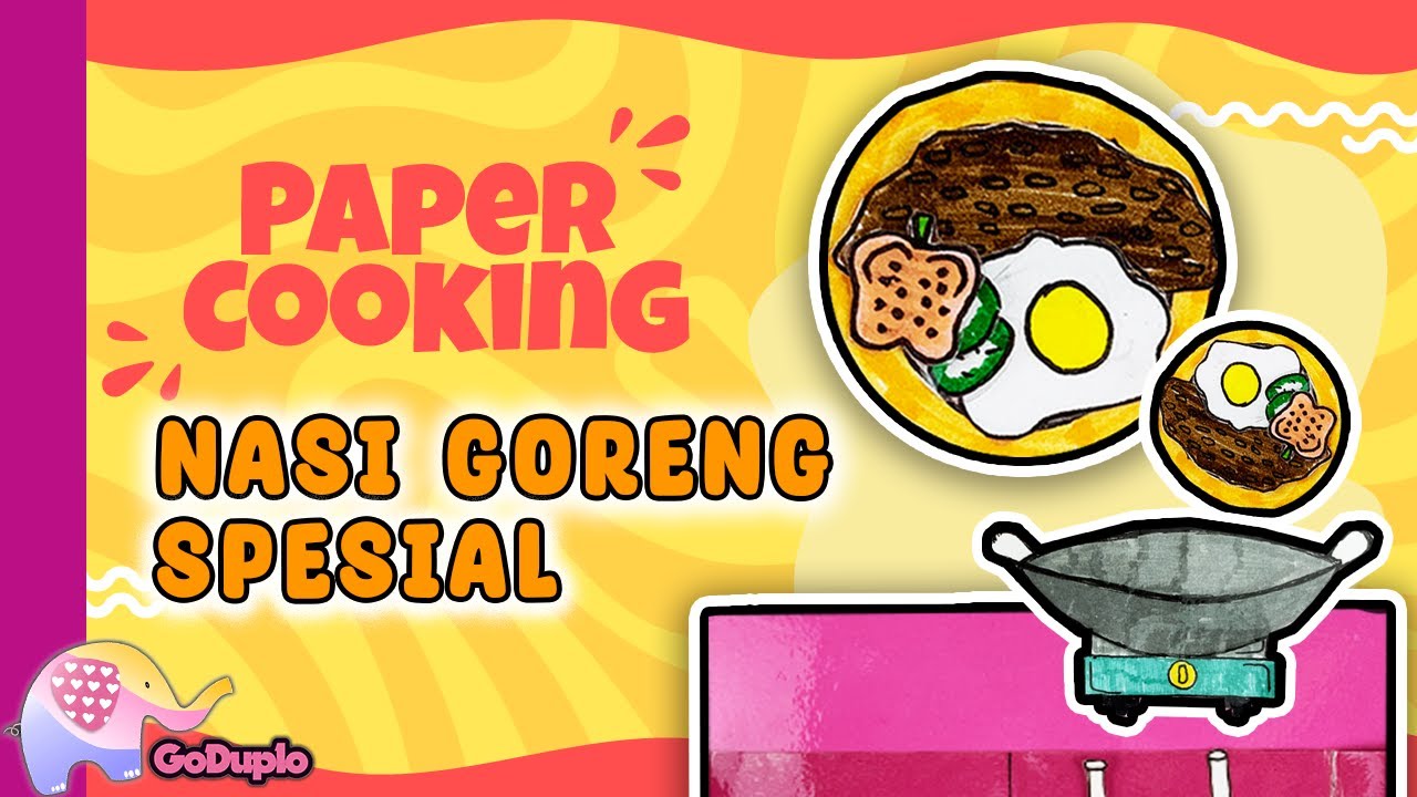 Paper Cooking !! Bikin Nasi Goreng Spesial Telur Mata Sapi Sama Jus ...