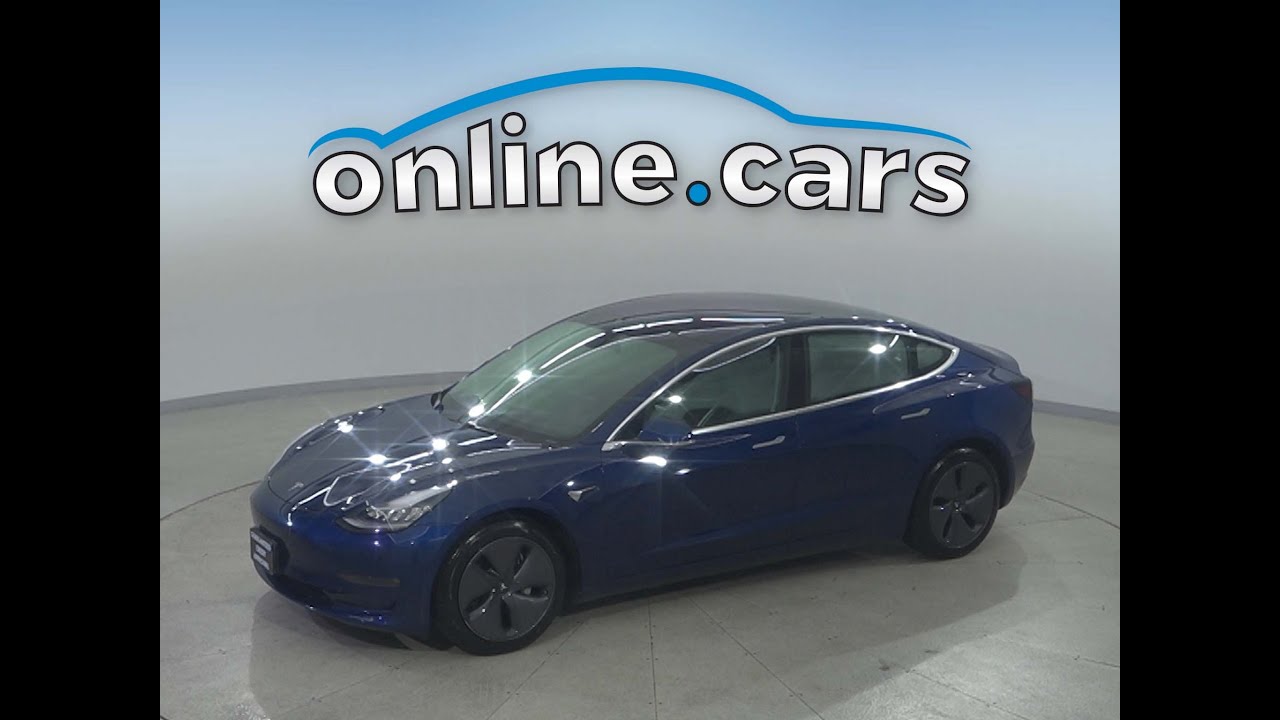 A55350HA Used 2018 Tesla Model 3 Blue Sedan Test Drive, Review, For ...
