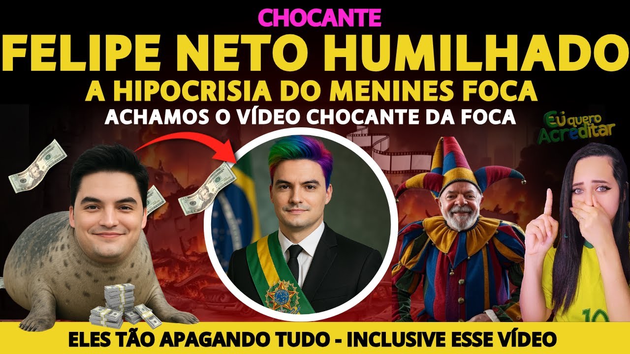 FELIPE NETO HUMILHADO AO VIVO - A Hipocrisia do Menines Foca - YouTube