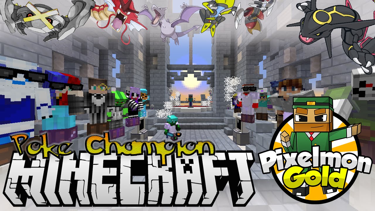 Minecraft Pixelmon Gold #100 'Pokemon Champion' - YouTube