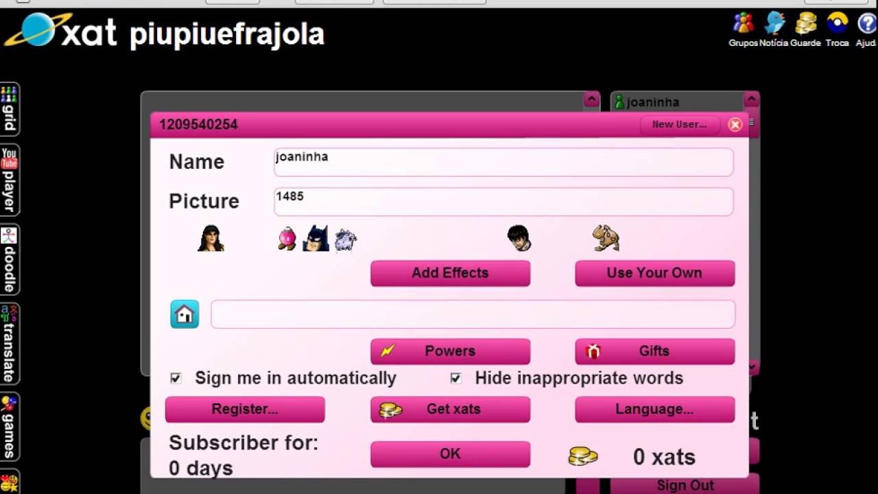 Como colocar foto no xat.com - YouTube