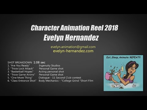Character Animation Reel 2018 - Evelyn Hernandez