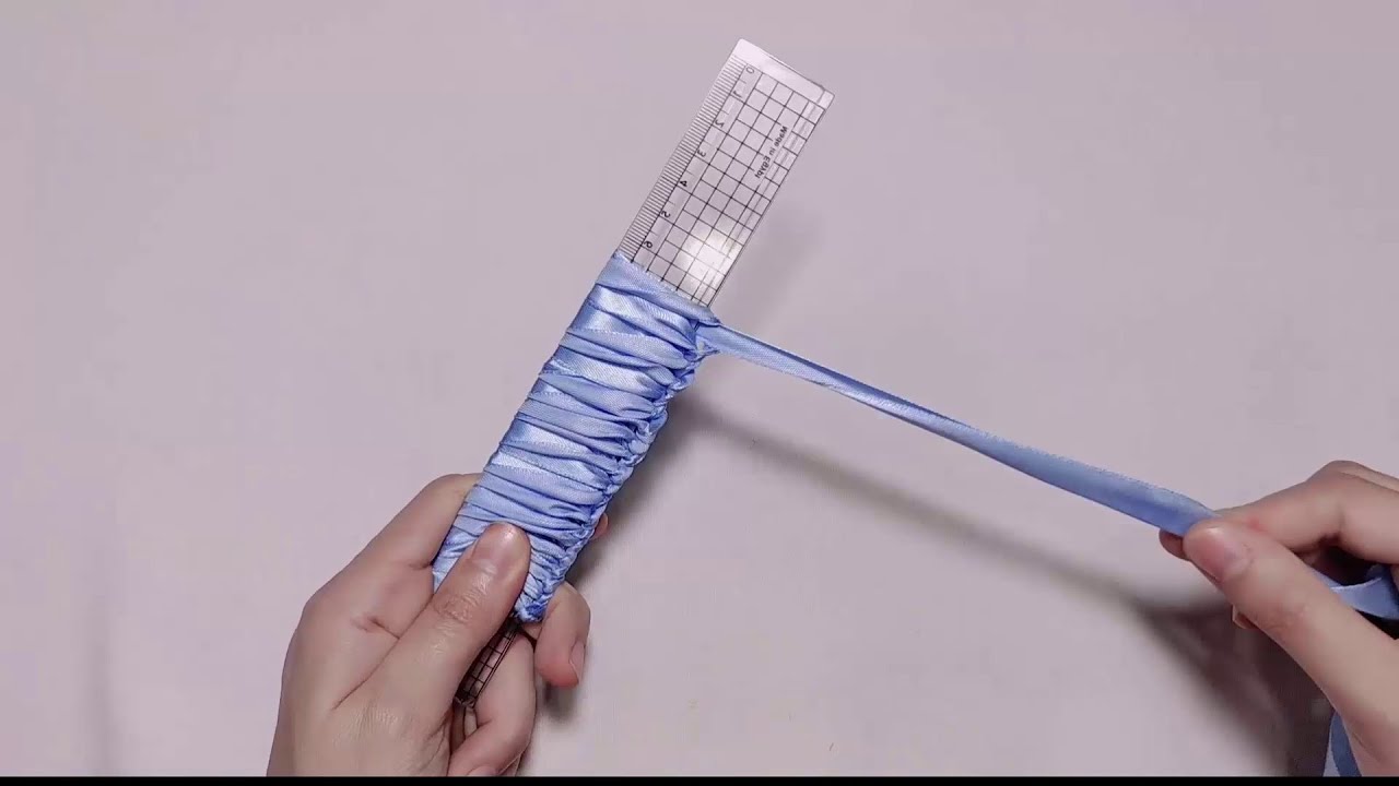 Amazing idea using a ruler Make a really cute ribbon flower DIY - YouTube