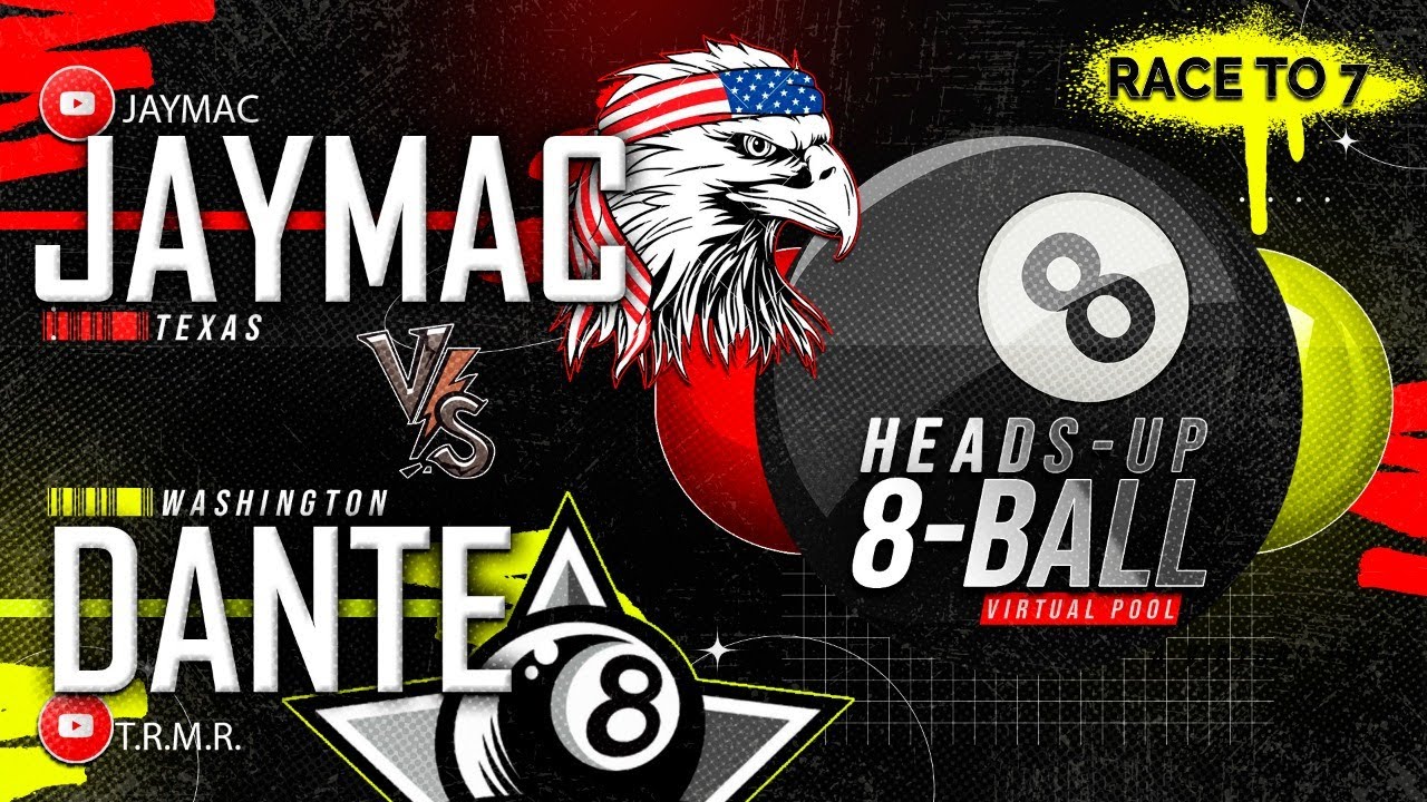 Jay-Mac 🦅 vs. 🎱 Dante 🟡🎱🔴 Heads-Up 8-Ball, Race to 7 - YouTube