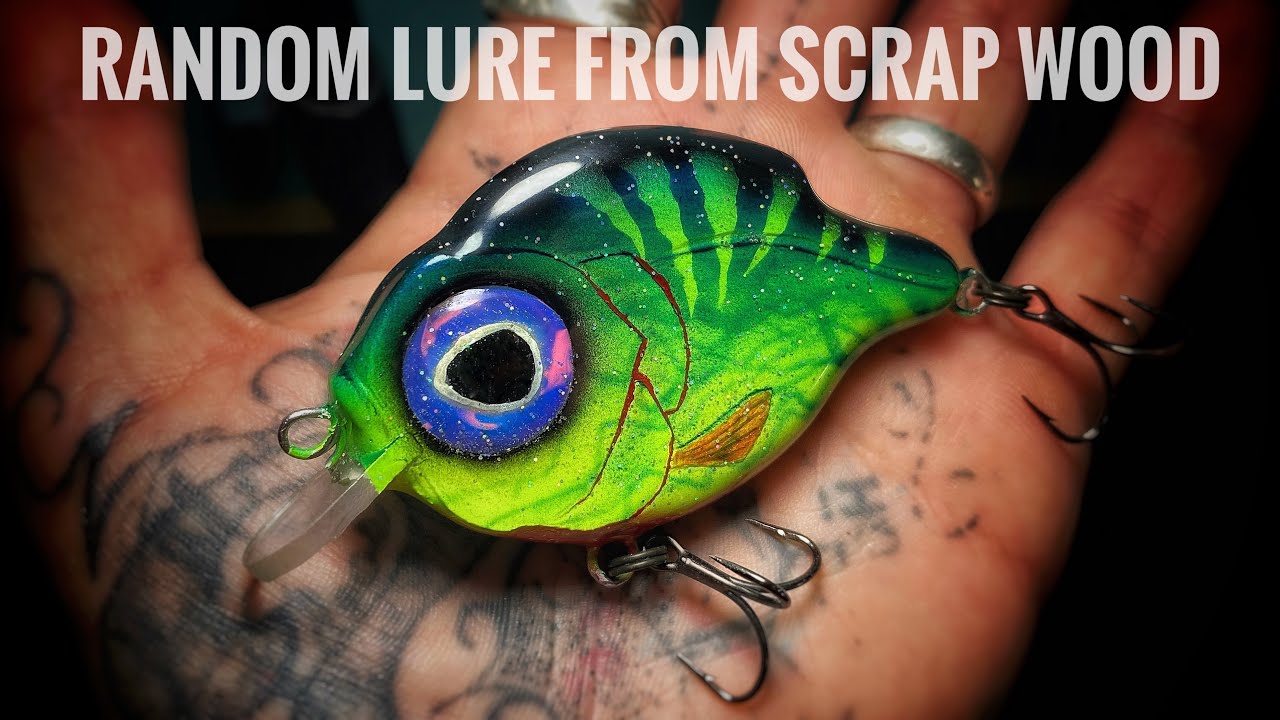Making a random Fishing lure from scrap wood - YouTube