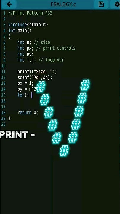Print Pattern in C | c programming |32| #pattern #coding #problem #c - YouTube