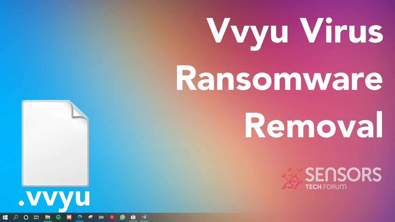 VVYU Virus Ransomware [.vvyu Files] 🔐 Remove & Decrypt Guide [Free Fix] - YouTube