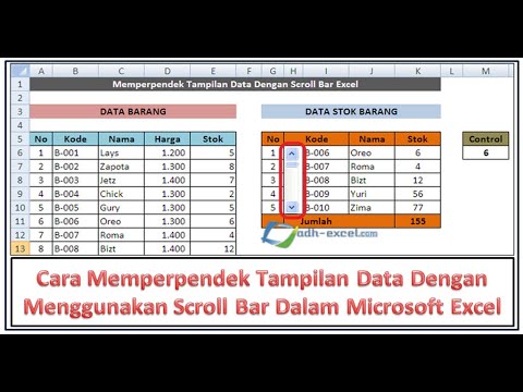 Menggunakan Scroll Bar Untuk Memperpendek Tampilan Data Dalam Excel - YouTube
