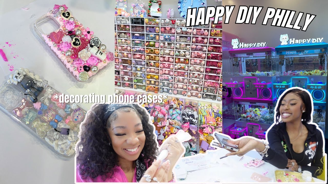DAY IN THE LIFE VLOG: GIRLS NIGHT OUT | DIY JUNK PHONE CASES BESTIE ...