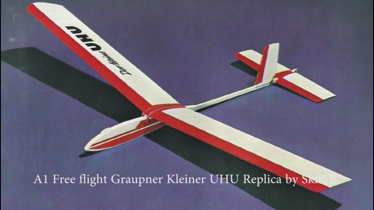 Vintage Free Flight Graupner Kleiner UHU 'Getaway' on slope Nanos ...