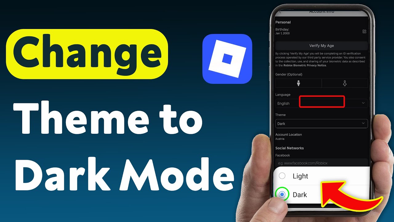 How to Change Roblox Theme to Dark Mode on Mobile (Updated) - YouTube
