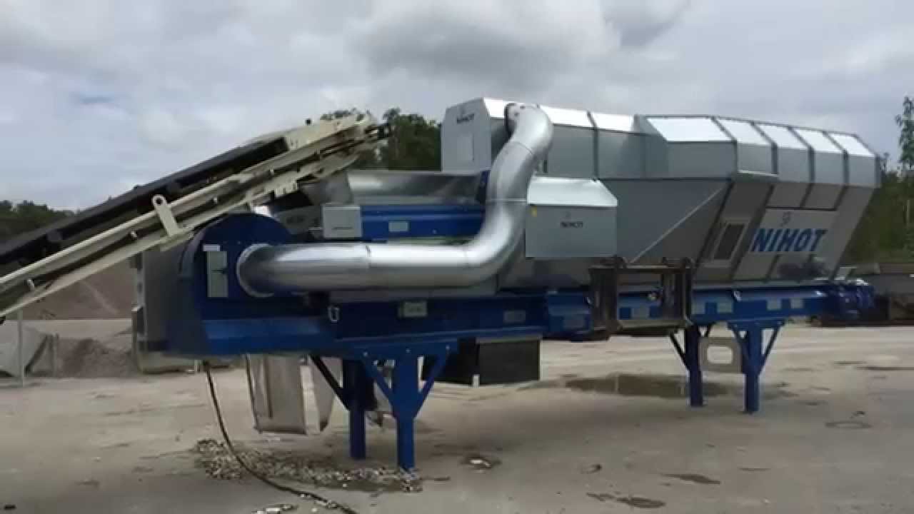 Nihot Recycling SDS 650-i test fines upgrading (RDF recovey) - YouTube