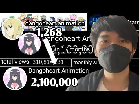 Dangoheart Animation - From 0 to 2.1 Million | Sub Count History (2021 ...