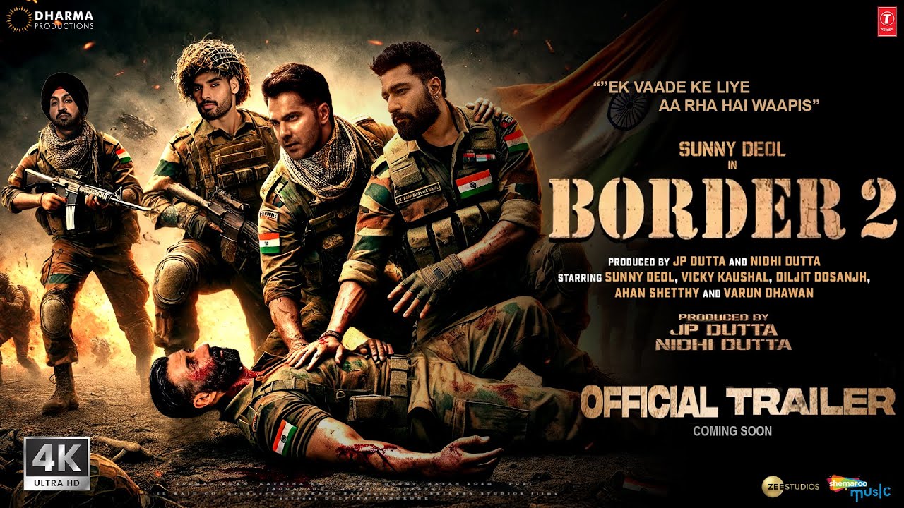 Border 2 - New Hindi Trailer | Sunny Deol | Varun Dhawan | Diljit Dosanjh | Ahan Shetty | 2024 ...