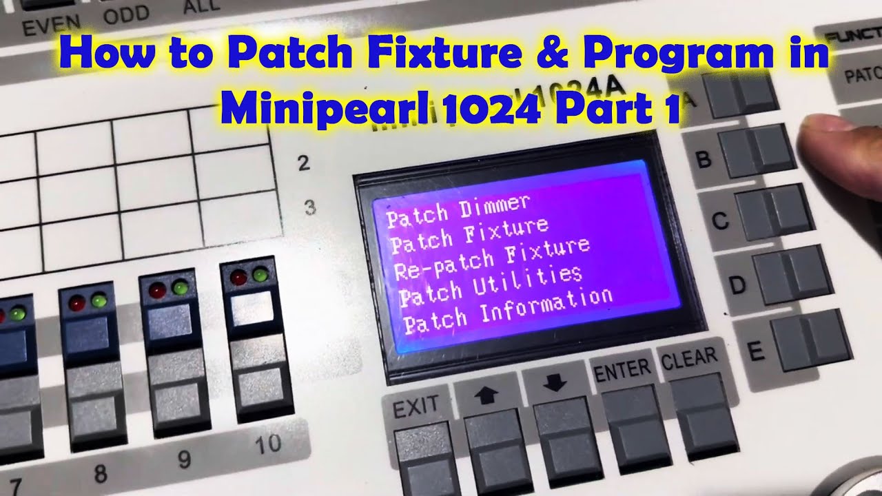 How to Patch Fixture & Program in Minipearl 1024 Part 1 - YouTube