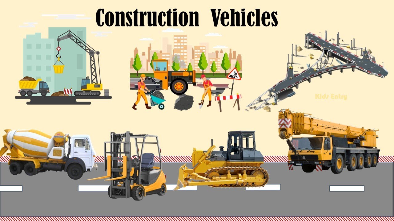 Construction Vehicles | Construction Vehicles for kids | Construction ...