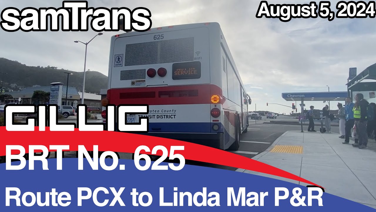 SamTrans Route PCX - Full Route to Linda Mar Park & Ride - YouTube