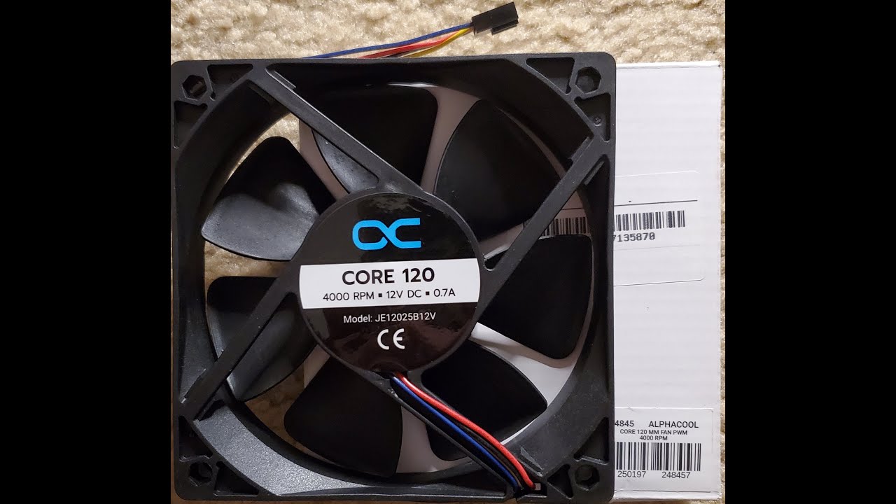 Alphacool Core 120 4000 RPM PWM 24845 Fan Review, Pt 1 - YouTube