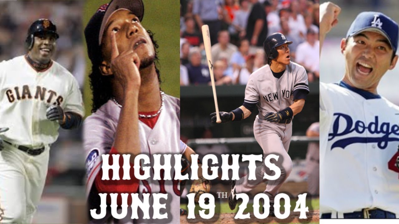 Yankees vs. Dodgers & Red Sox vs. Giants Highlights - June 19, 2004 ...