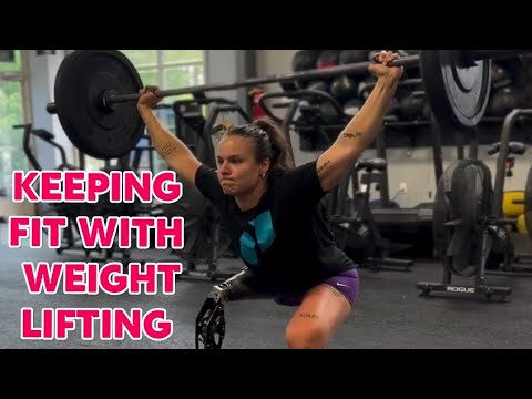 Amputee lady | adaptive workout weight lifting session - YouTube