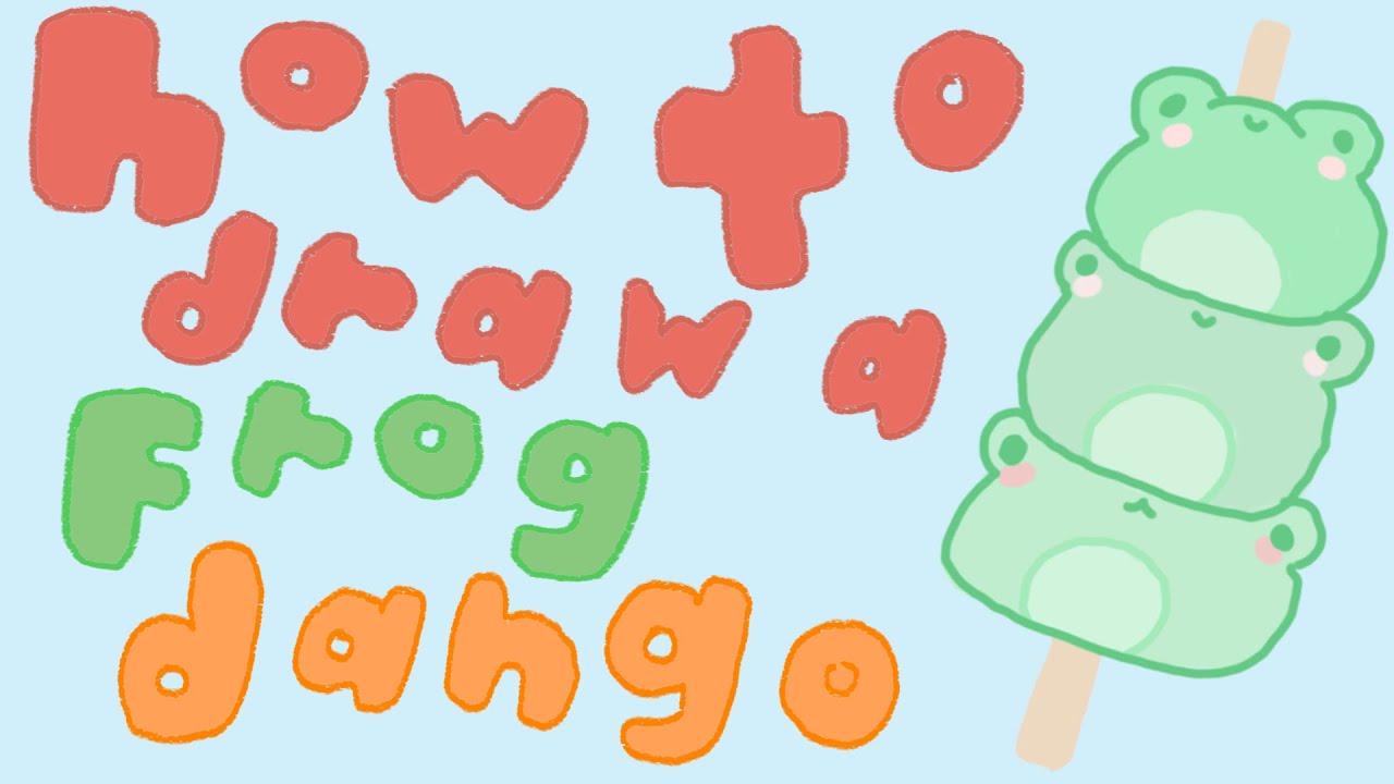 How to draw a cute frog dango - YouTube