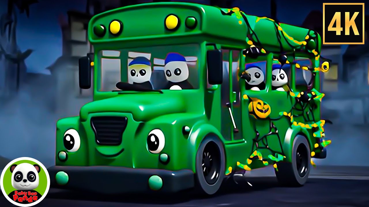 Halloween Wheels on the Bus Vehicle Song & Rhyme for Kids - YouTube