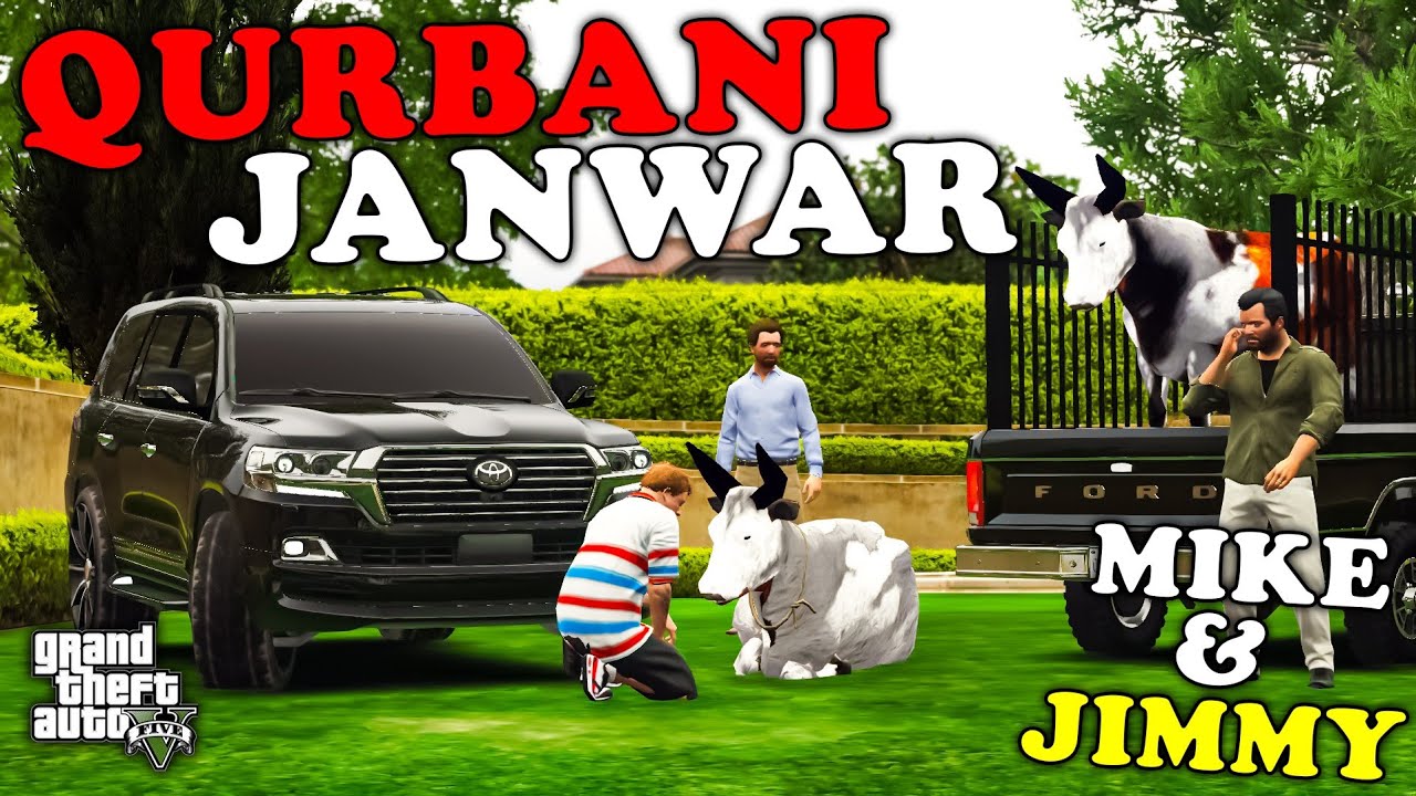 MICHAEL & JIMMY'S QURBANI JANWAR | MANDI EP8 | GTA 5 | Real Life Mods #437 | URDU | - YouTube