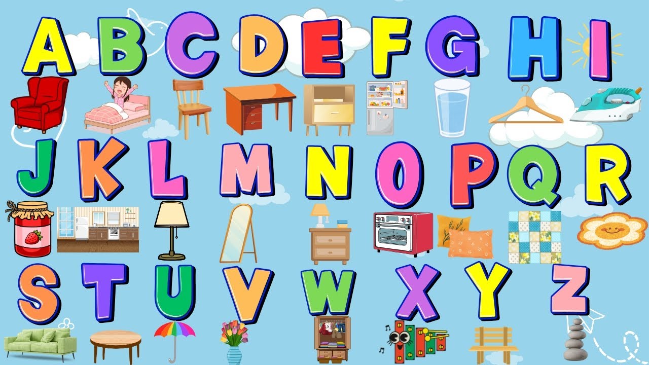 Learn the alphabet with household items! song about furniture and ...