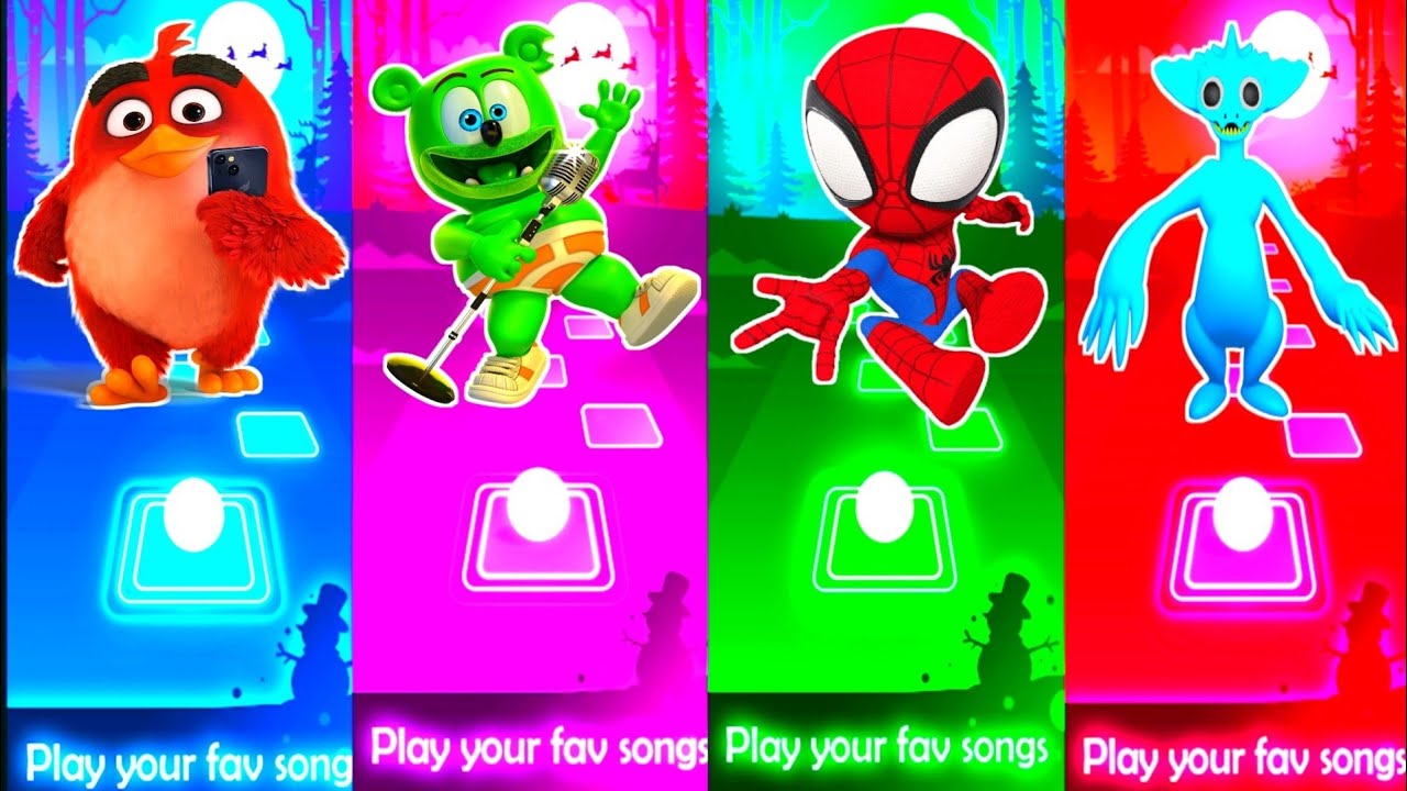 The Angry Birds 🆚 The Gummy Bear Show 🆚 Spider Man 🆚 Smily Maily 🎶 Who ...