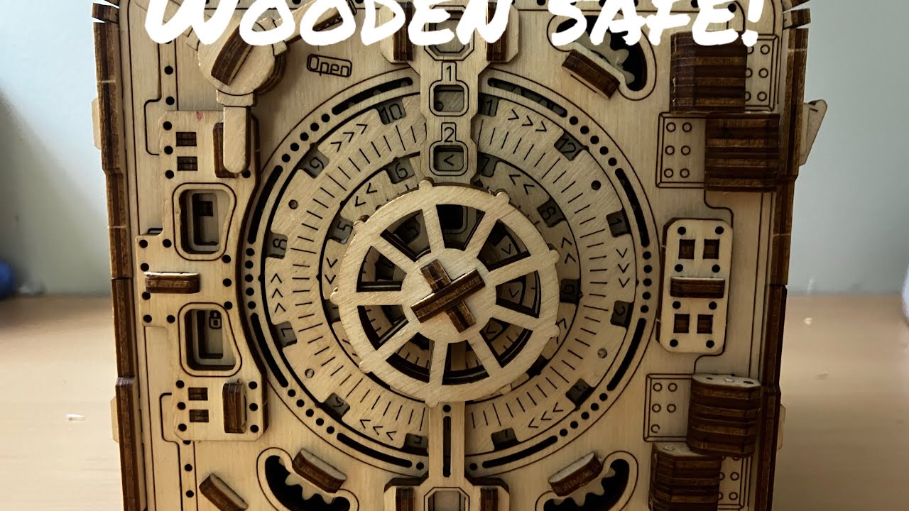 Wooden safe lock box! (By wooden city) - YouTube