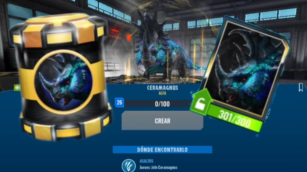 JURASSIC WORLD ALIVE | JEFE CERAMAGNUS - YouTube