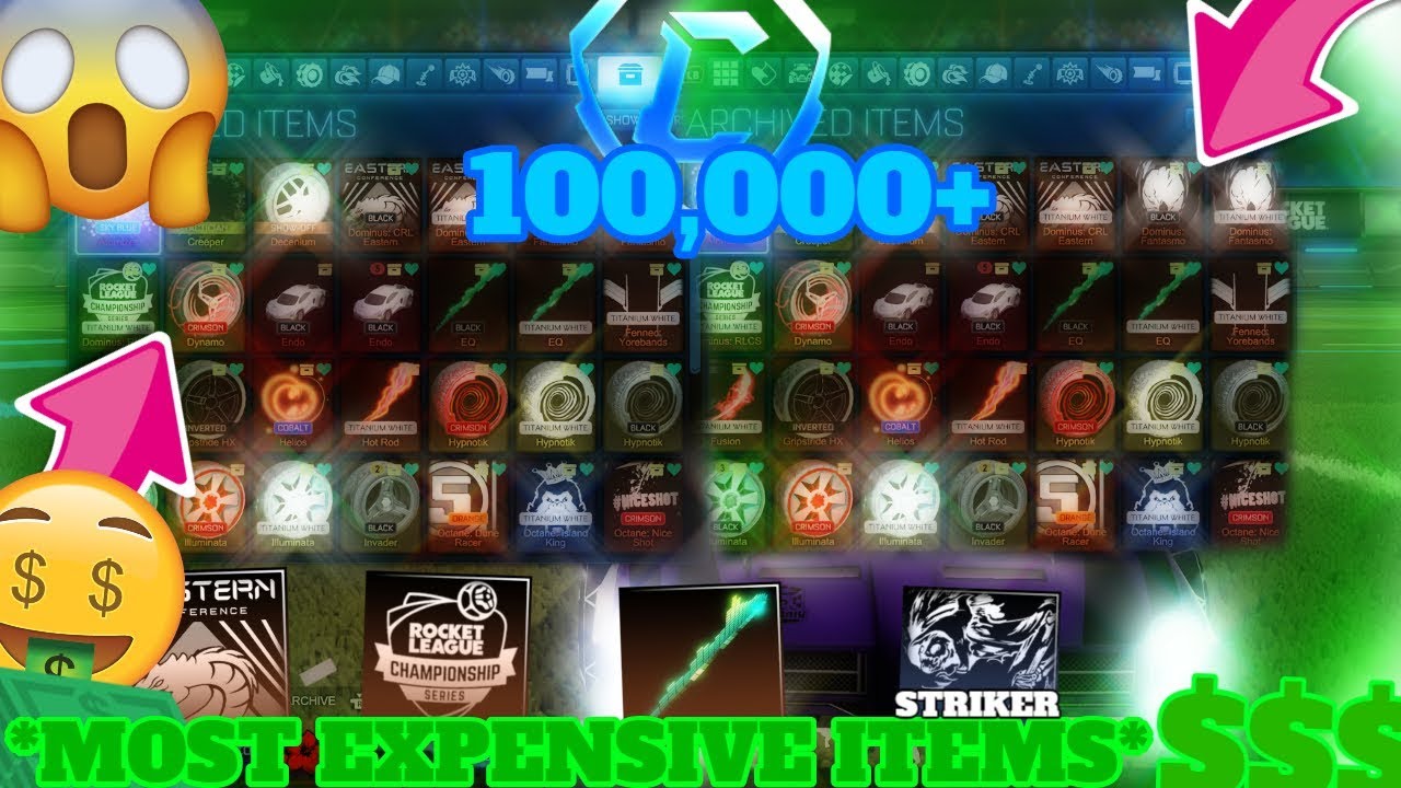 Showing All Of My MOST EXPENSIVE Items On Rocket League!! (Rocket ...