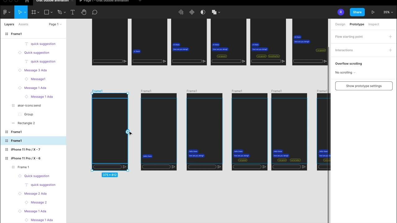 Figma chat bubble animation tutorial using smart animate. - YouTube
