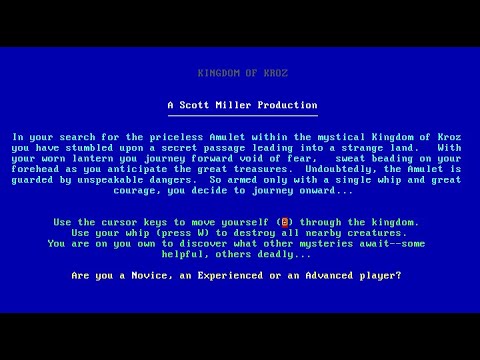 Kingdom of Kroz - Full Playthrough - YouTube