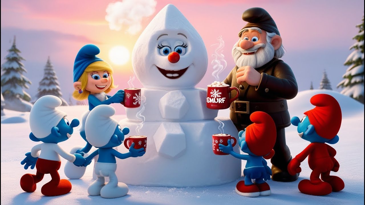 ️ Snowy Smurf Adventure! ☃️ Fun in the Snow! - YouTube