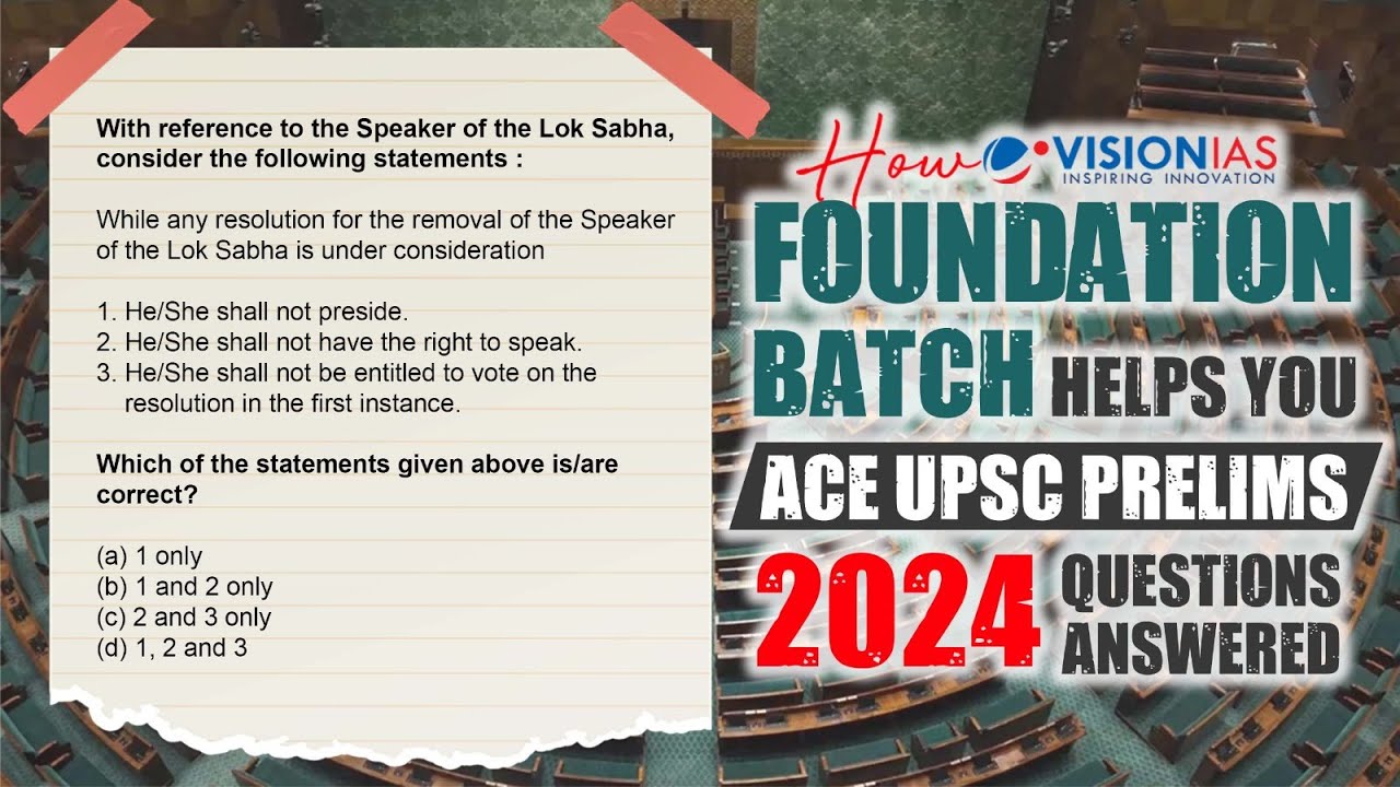 UPSC Prelims 2024 Polity Question from Classroom Program - YouTube